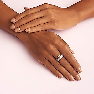 Pandora Jewelry Hearts Tiara Cubic Zirconia Ring in Sterling Silver, Size 5