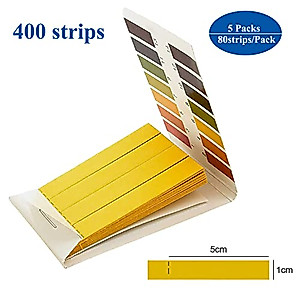 auons PH Test Strips 400 Strips, Professional Universal pH.1-14 Test Paper for Teaching, Chemistry Experiment, Water, Soil, Fruits, Diet PH Monitoring