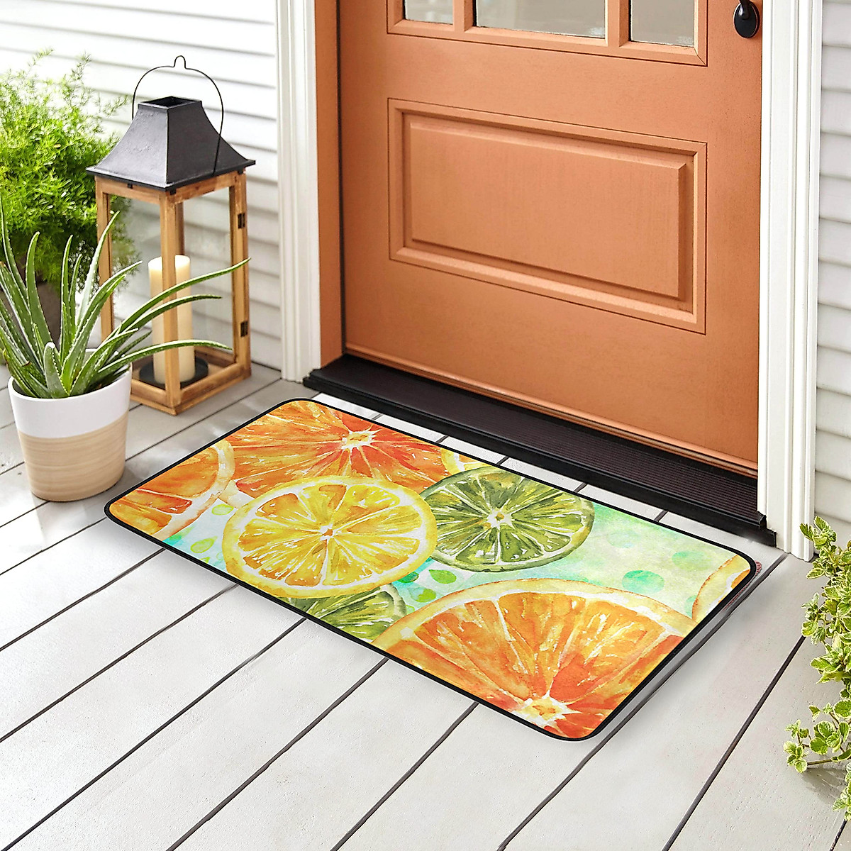 Lemon Kitchen Mat Orange Kitchen Rugs Floor Mat Anti Fatigue Non Skid Washable Bath Rug Runner Doormats Carpet Sink Mat Lemon Kitchen Decor 39 X 20 inch