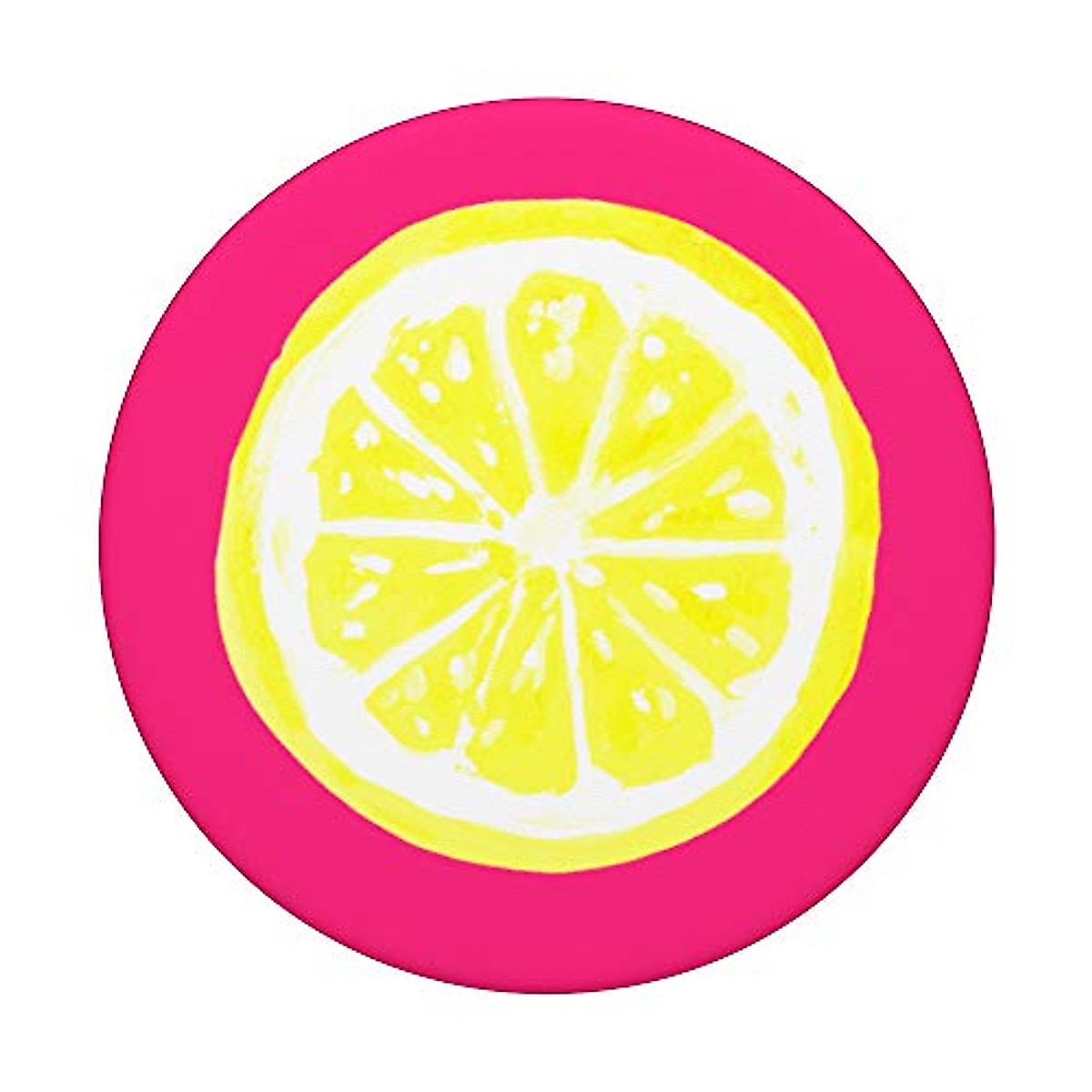 Lemon Slice Yellow on Hot Pink