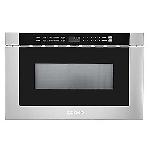 COSMO COS-12MWDSS-NH 24 in. Built-in Microwave Drawer with Automatic Presets, Touch Controls, Defrosting Rack and 1.2 cu. ft. Capacity in Stainless Steel