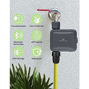 Moistenland Bluetooth Sprinkler Timer, Smart Hose Faucet Timer, Wireless APP Control Available, Outdoor Hose Timer for Garden Lawns Plants, Irrigation Timer for Flowerbed
