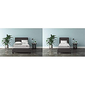 Signature Design by Ashley - 10 Inch Chime Express Hybrid Innerspring- Firm Mattress - Bed in a Box - Full - White & 8 Inch Chime Express Hybrid Innerspring- Firm Mattress- Bed in a Box- Twin - White