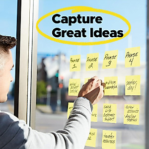 Post-it Super Sticky Pop-up Notes, 3x3 in, 12 Pads, 2x the Sticking Power, Canary Yellow, Recyclable (R330-12SSC)