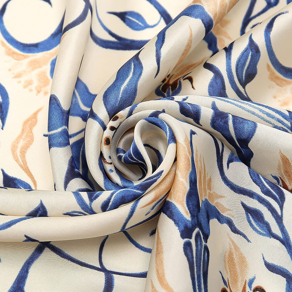 RIIQIICHY Womens Head Hair Scarf Like Satin Silk Scarf Sleeping Hair Wrapping Night 27.5"