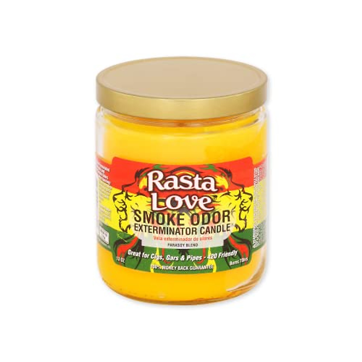 Smoke Odor Exterminator 13oz Jar Candles Rasta Love, (2)