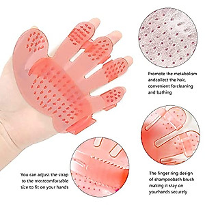 7 Pieces Rabbit Grooming Kit with Rabbit Grooming Brush, Small Pet Nail Clippers and Pet Hair Remover, Pet Shampoo Bath Brush with Adjustable Ring Hand Strap for Small Rabbit, Hamster, Bunny