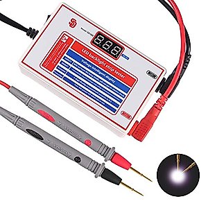 LED Light and TV Backlight Tester,LED Strip Lamp Beads Repair Testing Tool with Gold Plated Pin and Power Cable 0-300V Adaptive Voltage, Suitable for All LED Beads TV Computer Laptop Light Repairs