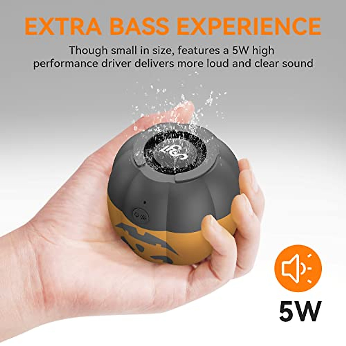 LFS Mini Bluetooth Speakers Small Pumpkin Speaker Portable Wireless Speakers, TWS Pairing, 12H Playtime, Waterproof Party Speaker for Halloween, Easter, Home, Outdoor