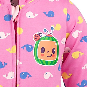 CoComelon Infant Baby Boys or Girls Fleece Coverall Pink 18 Months