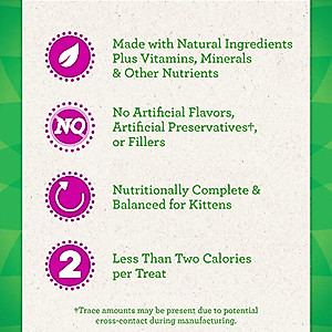 Greenies Feline Smartbites Healthy Kitten Treats, Chicken Flavor, 2.1 Oz Pack