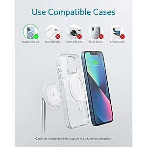 Anker Wireless Charging Stand, PowerWave Select Magnetic Stand Lite with 5 ft USB-C Cable, Charging Stand for iPhone 14 and 13 Series (No AC Adapter)