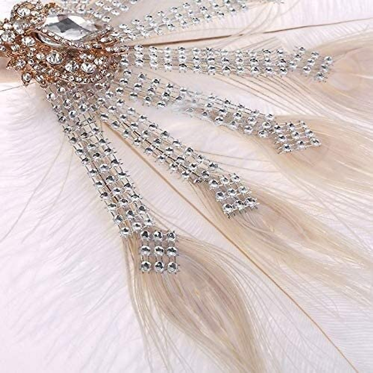 Chinese Fan Folding Hand Fan Bridal Feather Bouquet Decorative Fan Crystal Bridesmaid Wedding Bouquet Flapper Folding Fan Paper Fan Hand Folding Fans Vintage Style