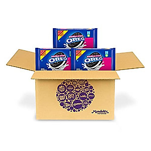 OREO Double Stuf Chocolate Sandwich Cookies, Family Size, 3 Packs