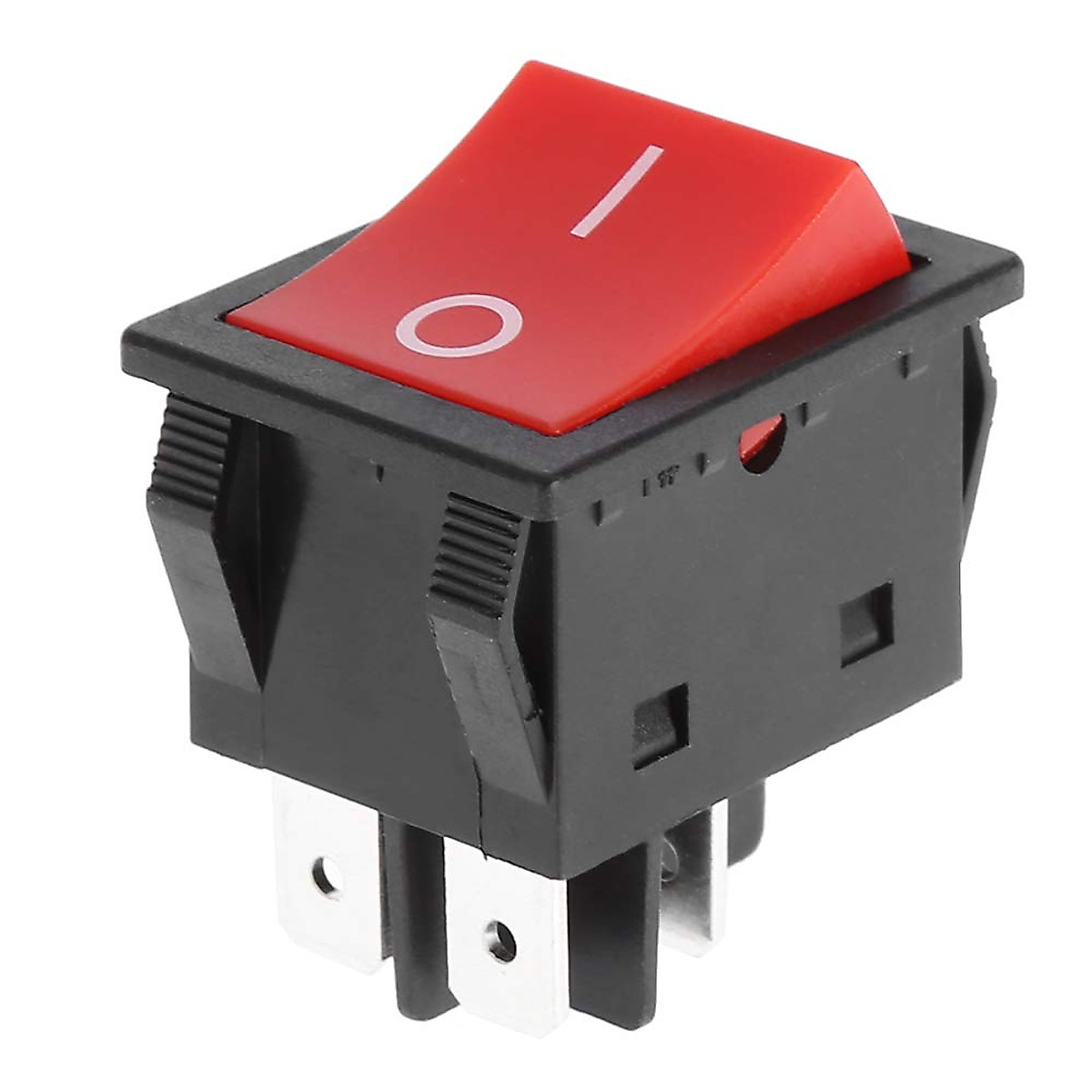 ON Off Rocker Switch, 120V AC/250V AC30A Welder Welding Machine 4-Pin 2 Position Boat Type Toggle Switch(1PCS)