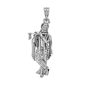 Generic Sterling Silver (92.5% purity) Lord Krishna/Radha Krishna/Bal Gopal Pendant/Locket for Men & Women