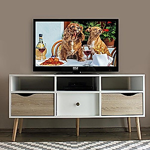 Pyle 18.5-Inch 1080p LED TV | Ultra HD TV | LED Hi Res Widescreen Monitor with HDMI Cable RCA Input | LED TV Monitor | Audio Streaming | Mac PC | Stereo Speakers | HD TV Wall Mount (PTVLED18)