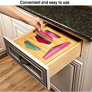 Ziplock Bag Organizer For Drawer - Plastic Bag Organizer - Storage Bag Organizer Kitchen Drawer- For Gallon Quart Sandwich And Snack Size Bags home & kitchen accessories