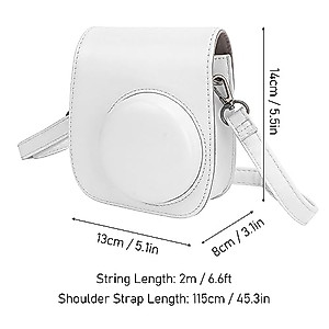 DAUZ Camera Case, SkinFriendly AntiScratch Adjustable Camera Bag with Stickers for Mini 12 (White)