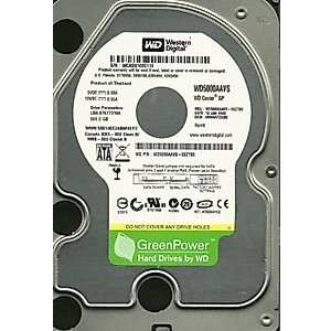 WD WD5000AAVS WD GP 3.5in SATA 500GB Hard Drive WD5000AAVS