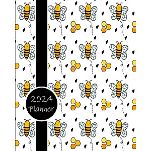 2024 Planner: Daily Weekly and Monthly Calendar | Schedule Organizer | January to December | Bee