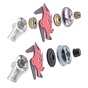 OXT Steel Trimmer Head, Premium 6 Steel Razors Trimmer Head, Upgraded Universal Weed Eater Blades Metal, 65Mn Professional Steel Razor Trimmer Head (Red)