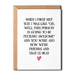 When I First Met You I Was Like - Funny And Sarcastic Friendship Card - Best Friend Birthday Card For Bestie - Sweet Unique Birthday Card