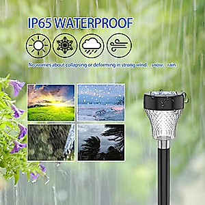 Yyoulli Solar Pathway Lights Outdoor Waterproof Solar Landscape Path Lights Color Changing Solar Garden Lights for Walkway Yard Backyard Patio (2 Pack)