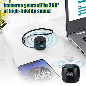 Best Mini Portable Bluetooth Speaker I Smallest Bluetooth Speaker with HD Sound & Bass I Wireless Bluetooth Speakers for Phone/PC/Tablet I Photo Selfie Button Answer Phone Calls I Cute Tiny Speaker