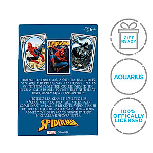 AQUARIUS Marvel Spider-Man Playing Cards - Spiderman Themed Deck of Cards for Your Favorite Card Games - Officially Licensed Marvel Comics Merchandise & Collectibles - Poker Size