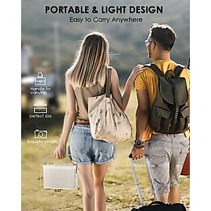 FULLIFE Karaoke Machine for Adults/Kids, 3000mAh Portable Bluetooth Karaoke Speaker with 2 Wireless Microphones, HD Sound PA System with Handle and Echo, Supports TF/USB, AUX-in, for Home Parties