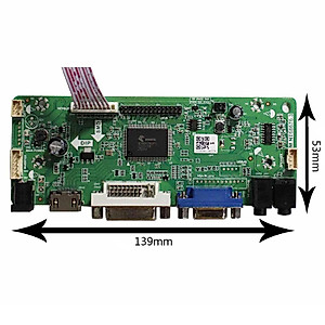 VSDISPLAY HD-MI DVI VGA Audio LCD Controller Board Work for 17.3 inch 1600x900 LP173WD1 B173RW01 LTN173KT01-A01 N173FGE-L21 N17306-L02 LTN173KT02 LTN173KT03-301 LVDS 40 PIN Interface LCD Screen