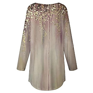 Women Waffle Knit Shirts V-Neck Long Sleeve Casual Slouchy Loose Blouses Plain Faux Button Lightweight Pullover Costumes for Women Womens Sweaters