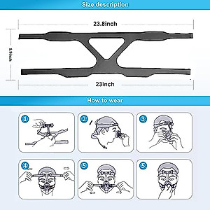 CPAP Headgear Strap- Replacement Headgear Strap for Universal Version - Extra Soft with Plush Straps (Economy)