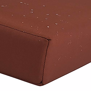 Classic Accessories Ravenna Water-Resistant Patio Bench/Loveseat Cushion, 48 x 18 x 3 Inch, Spice, Patio Loveseat Cushion