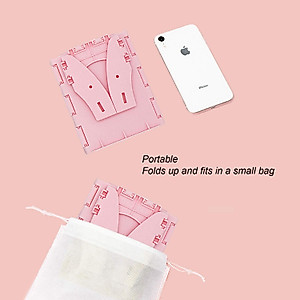 Travel Potty for Kids, Reusable Portable Folding Potty for Toddler, Travel Foldable Toilet for Travel Outdoor Camping, Toddler Potty Seat for Baby Potty Training (Pink) (Pink)