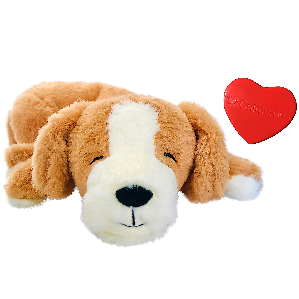 Calmeroos Puppy Heartbeat Toys Calming Separation Anxiety Relief Toys for Dogs Heartbeat Simulator in a Soft Comforting Pillow Pet Plush