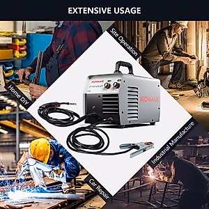 Goplus MIG 140 Welder, Flux Cored Welding Machine, 120V IGBT Arc Welding Inverter w/Integrated MIG Torch, Earth Clamp, Bonus Adaptor & Contact Tip