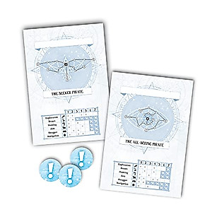 Forgotten Waters Board Game - Embark on a Hilarious Pirate Adventure in a World of High Seas Hijinks! Cooperative Strategy Game, Ages 14+, 3-7 Players, 2-4 Hour Playtime, Made by Plaid Hat Games