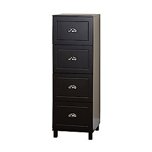 Target Marketing Systems Bradley Collection File Cabinet, Modern Document Organizer, Printer Stand for Home, Office and Study Room, 4 Drawer, Midnight Black