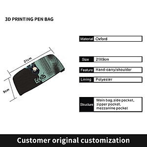 HANDAFA Unisex Nezuko Print Backpack Set Manga Cosplay 3PCS Bag Shoulder Bag PencilBag Set(Muichirou)