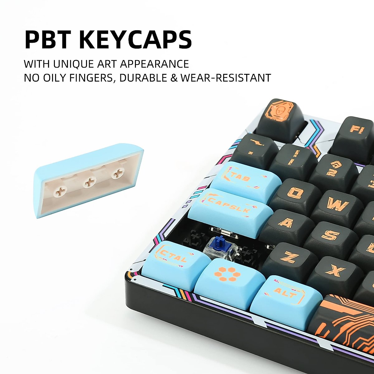 DUSTSILVER Mechanical Keyboard PC Gaming Keyboards Quiet 108 Keys Hot-swappable Keyboard Optical Black Switch +35 PBT Keycaps Anti-Ghosting USB Wired Programmable for Windows Mac Laptop