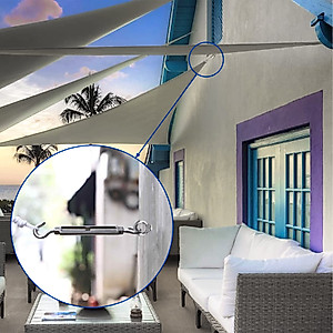 INCREWAY Expansion Bolt, 4 Pcs 304 Stainless Steel Ring Lifting Anchor Eyebolt Expansion Screw with Ring Closed Hook Internal Expansion Bolt Fastner for Concrete Wall, M8 x 80mm