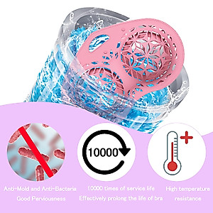 2 Pcs Lingerie Wash Bag, Silicone Delicates Bag For Washing Machine Bra Bags For Laundry Laundry Wash Bag For A-38D Cup, Maternity, Sports, Sexy Bras (Pink+Purple)