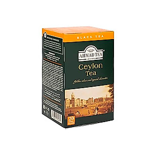 Ahmad Tea Black Tea, Ceylon Teabags, 20 ct (Pack of 6) - Caffeinated and Sugar-Free