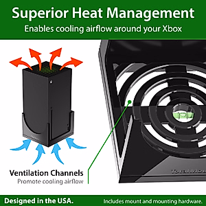 TotalMount – Wall Mount for Xbox Series X – Prevents Your Xbox from Falling by Securing Each Side (Standard Bundle: Wall Mount)