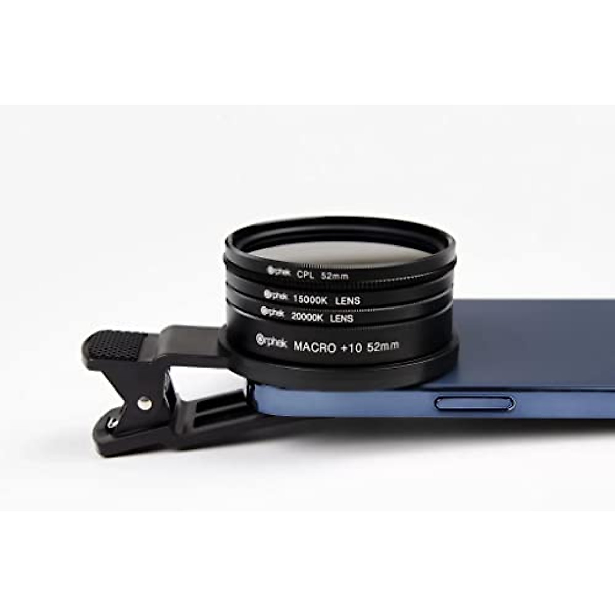 Orphek Extra Wide Coral Lens – Kit for DSRL 52mm and All Smartphones – 4 Included: Macro, CPL 52mm Polarized, 15,000k Orange, 20,000k Yellow – Lens Made of Glass – for Better Photography!