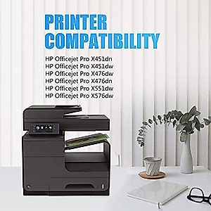 Miss Deer 970XL Black Compatible Ink Cartridge Replacement for HP 970 970 XL Ink Cartridge,Work for HP Officejet Pro X576dw X451dn X451dw X476dw X476dn X551dw Printers (1 Black)