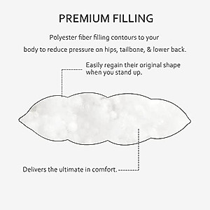 ELFJOY Rocking Chair Cushions Rocking Chair Pads for Wooden Rocking Chair Cushion for Rocking Chair Premium Tufted Back and Seat Cushion 2 Piece Set (Grey)