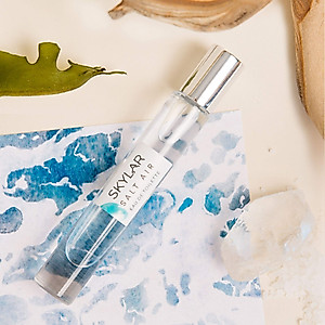 Salt Air Perfume By Skylar - Travel-Sized Rollerball - Paraben-Free, Phthalate-Free, Vegan, and Cruelty-Free Fragrance - Salty and Breezy - With Notes of Sea Salt and Driftwood (10mL / 0.33 fl oz)